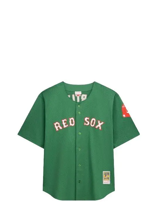 Mitchell & Ness David Ortiz Boston Red Sox Cooperstown Collection Mesh Batting Practice Jersey - Kelly Green