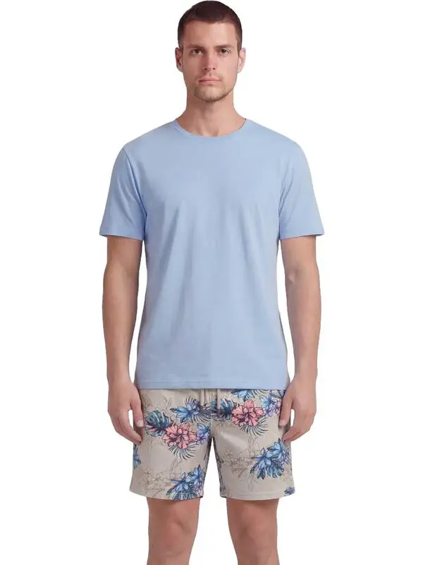 LORDS OF HARLECH Exotic Floral Lounge Short - Exotic Floral Neutral