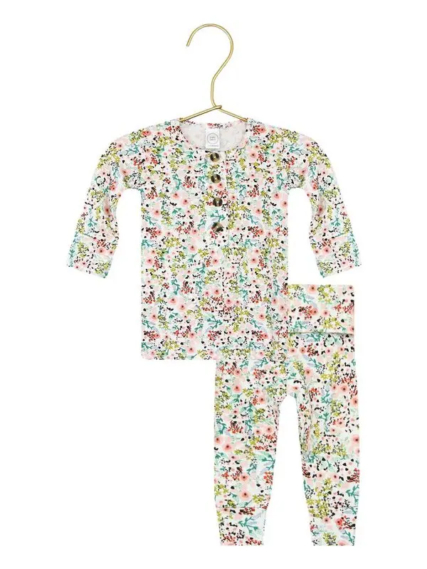 LOU LOU AND COMPANY Printed Henley And Pants Set - Millie