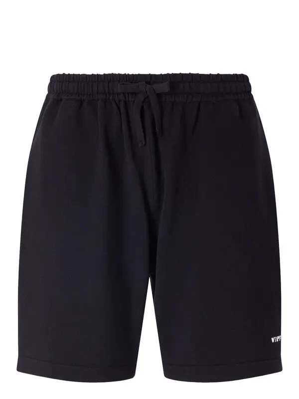 WTAPS Straight-leg Logo-embroidered Cotton-blend Shorts - Black