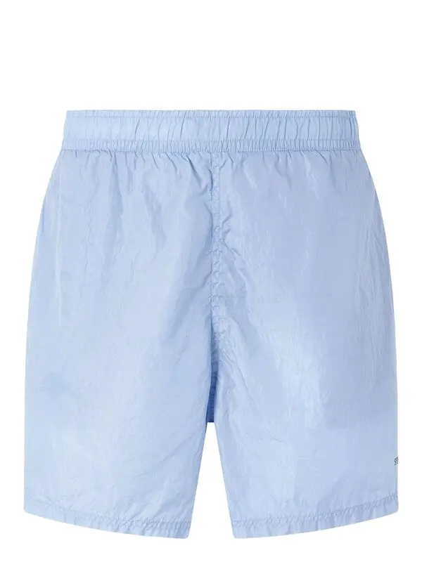 Stone Island Logo-print Shell Swim Shorts - Blue