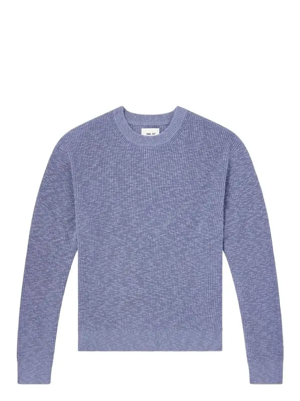 Nn07 Russell Crew 60028 Cotton Sweater - Blue