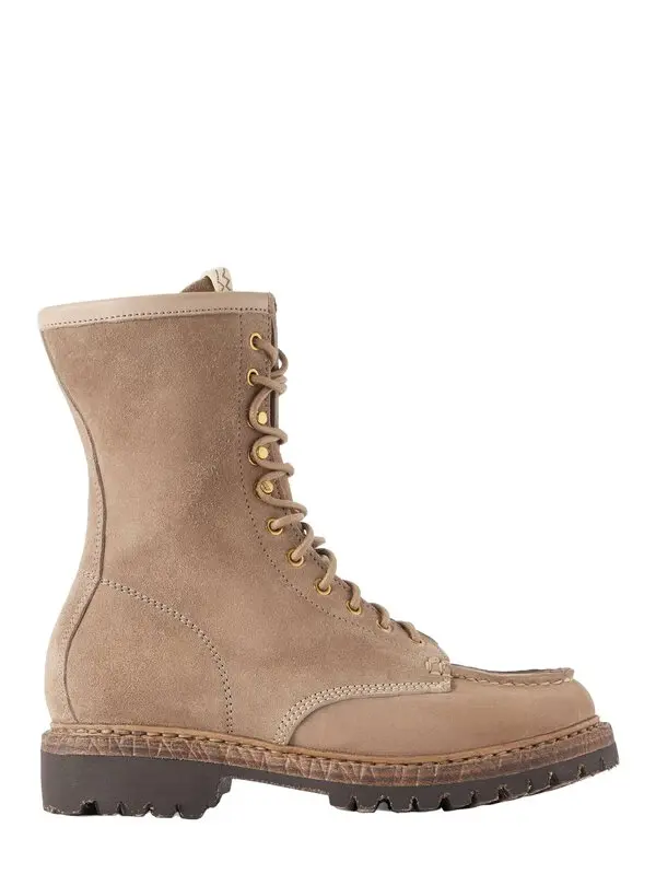 Visvim Hi-folk Scout Moc Suede Boots - Beige