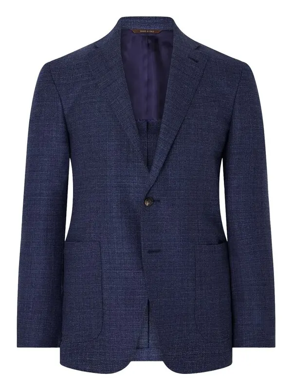 Canali Kei Wool Suit Jacket - Blue