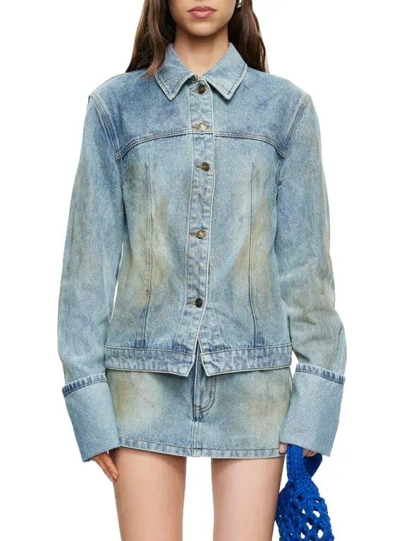 Lioness The Bronx Denim Jacket - Stone Blue