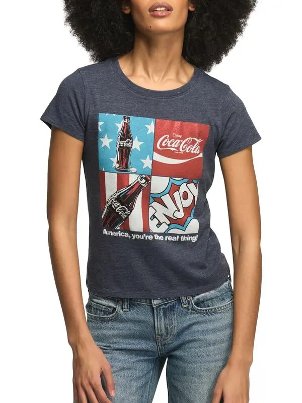 Lucky Brand Coca-cola Americana Graphic T-shirt - Total Eclipse