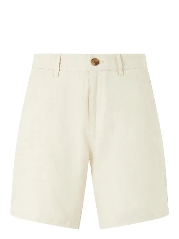 Nn07 Aden 1454 Straight-leg Linen Shorts - Neutrals