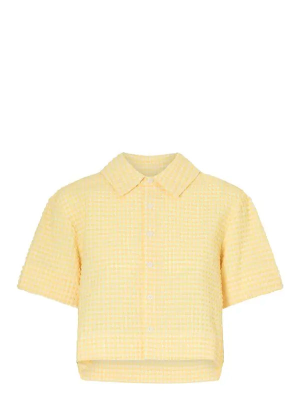 Simkhai Reeves Checked Seersucker Shirt - Yellow