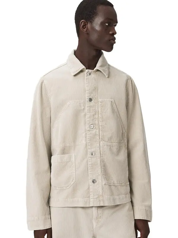 ALLSAINTS Mukesh Relaxed Fit Corduroy Shirt Jacket - Stone Brown