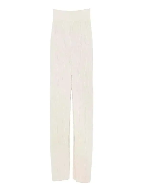 Rick Owens Ribbed Knit Maxi Skirt - Neutrals