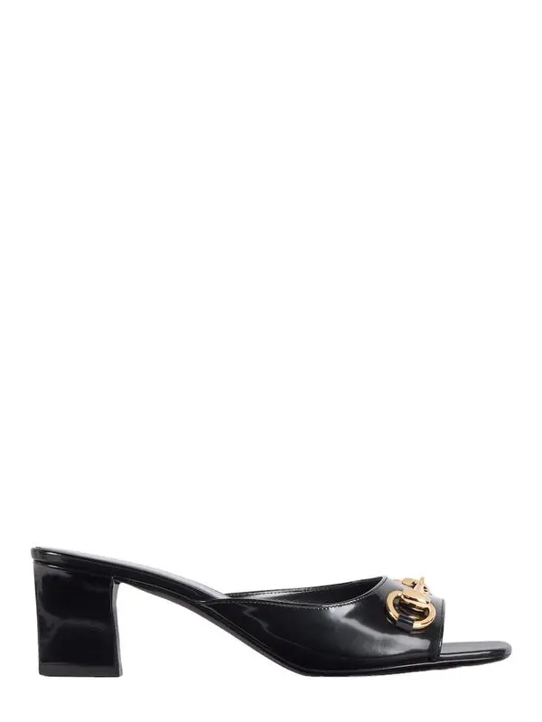 Gucci Signora Slide Sandal In Leather - Black