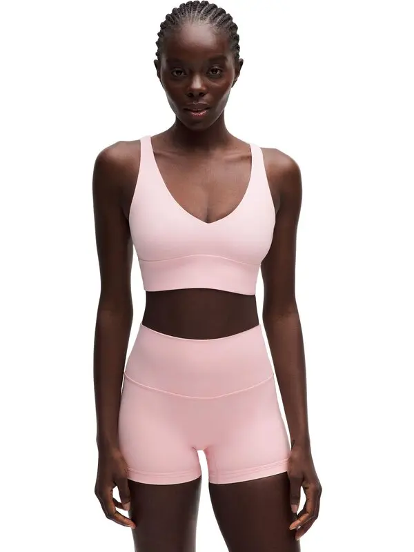 Lululemon Focuser V-neck Bra - Pink Pearl