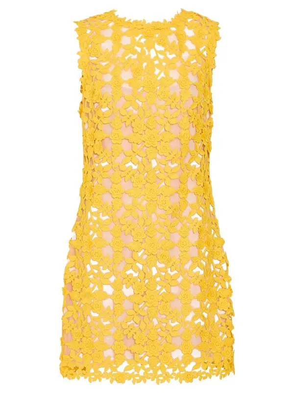 MILLY Ivette Lace Mini Dress - Yellow