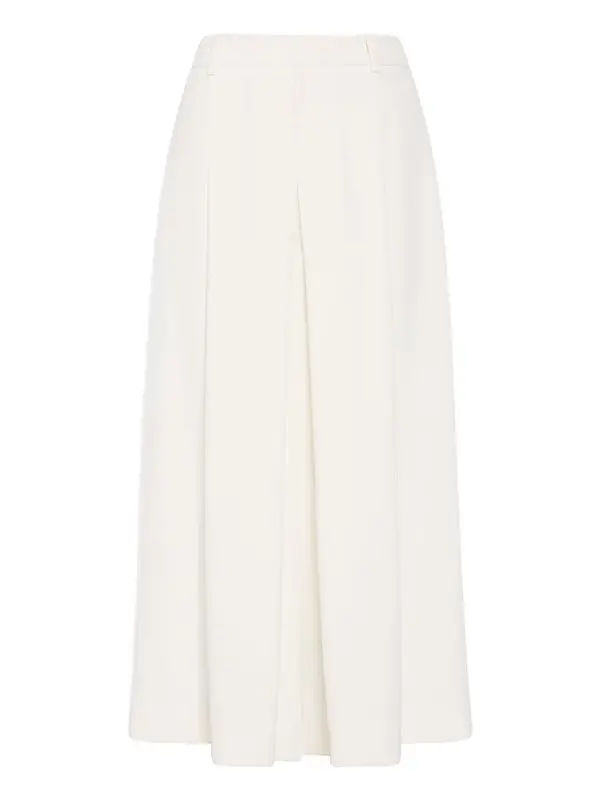 MILLY Layla Pleated Culottes - White