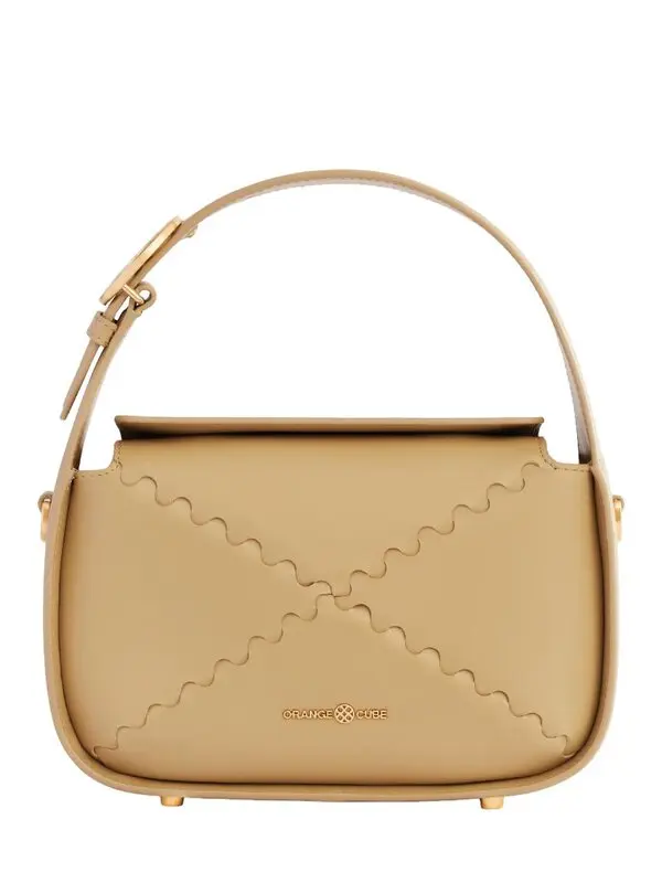 ORANGE CUBE Classic Mosaic Box Bag - Brown