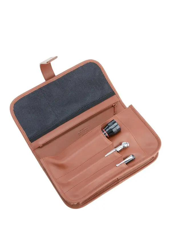 ROYCE NEW YORK Handmade Leather Glove Box Auto Organizer - Tan