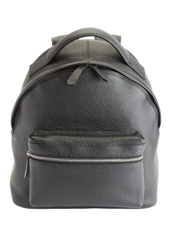 ROYCE NEW YORK Compact Leather Backpack - Black