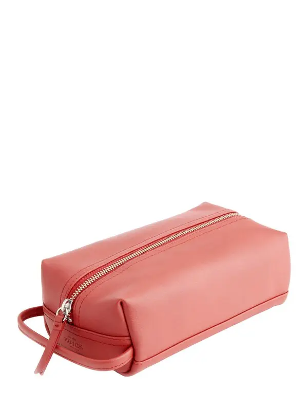 ROYCE NEW YORK Compact Toiletry Cosmetic Bag - Red
