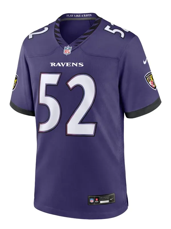 Nike Baltimore Ravens Ray Lewis Retired Nfl Game Jersey - Purple