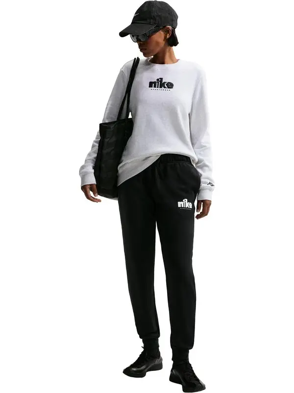 Nike Club Fleece Graphic Mid-rise Pants - Black