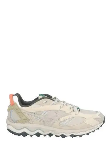 Mizuno Light Leather And Textile Sneakers - Light Grey