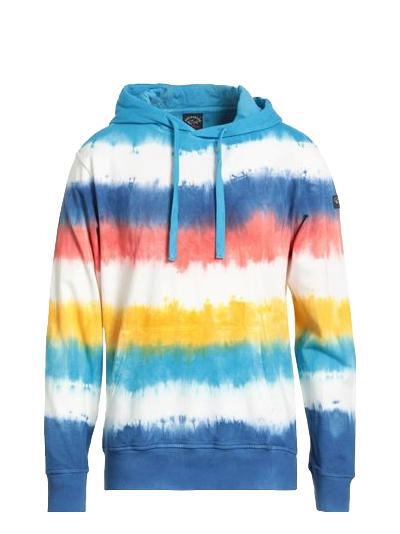 Paul & Shark Tie-dye Terry Cotton Hoodie - Azure