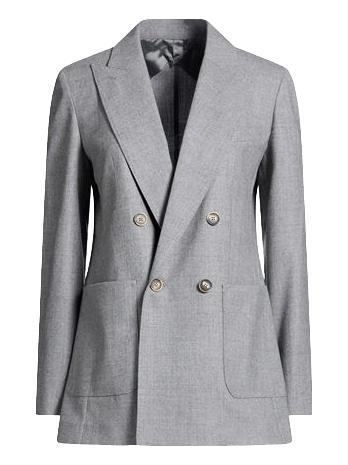 Max Mara Double-breasted Cashmere Blend Blazer - Grey