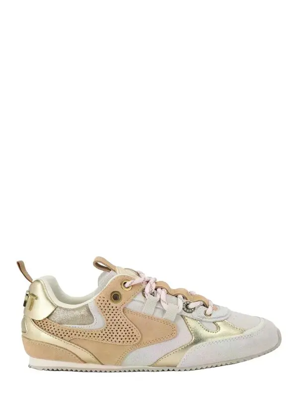 Kurt Geiger Slim Runner Sneakers With Perforated Panels - Neutrals