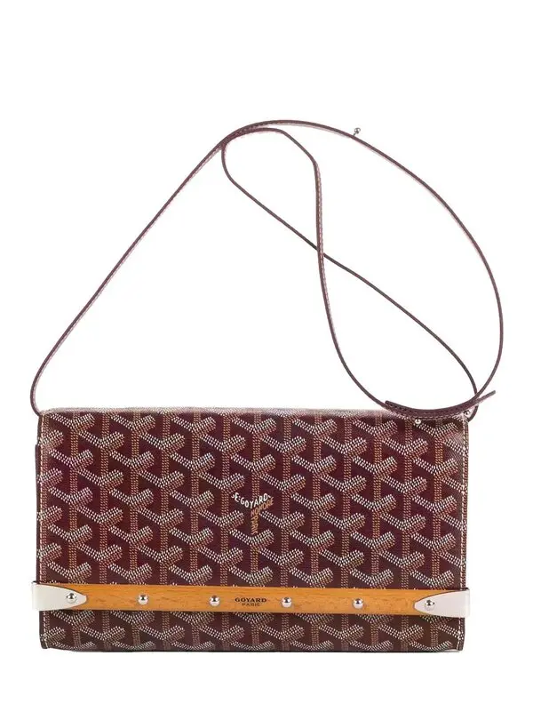 Goyard Goyardine Wood-trim Crossbody Bag - Brown