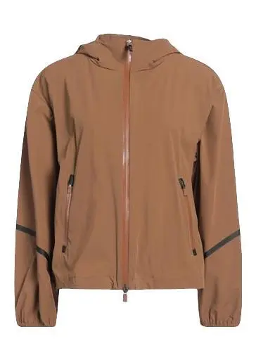 Herno Camel Polyamide, Elastane, Polyurethane Hooded Windbreaker - Beige