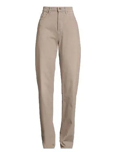 VICOLO Khaki Cotton Straight-leg Jeans - Beige