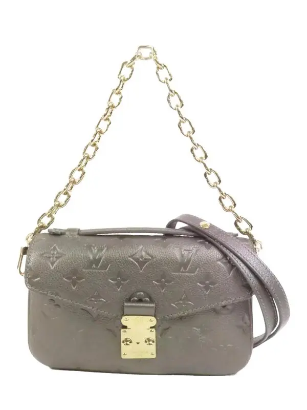 LOUIS VUITTON Pochette Métis East West Calfskin Handbag - Grey