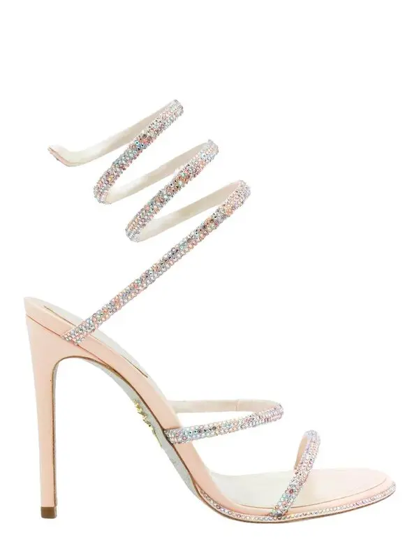 Rene Caovilla Cleo Crystal-embellished Sandals - Neutrals