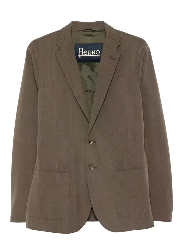 Herno Single-breasted Blazer - Green