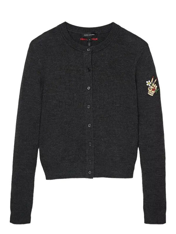 Marc Jacobs Appliqué Cardigan - Grey