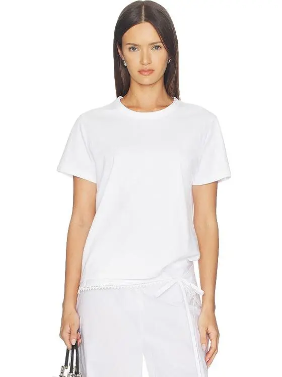 Madewell Perfect Crewneck Tee Shirt - Eyelet White