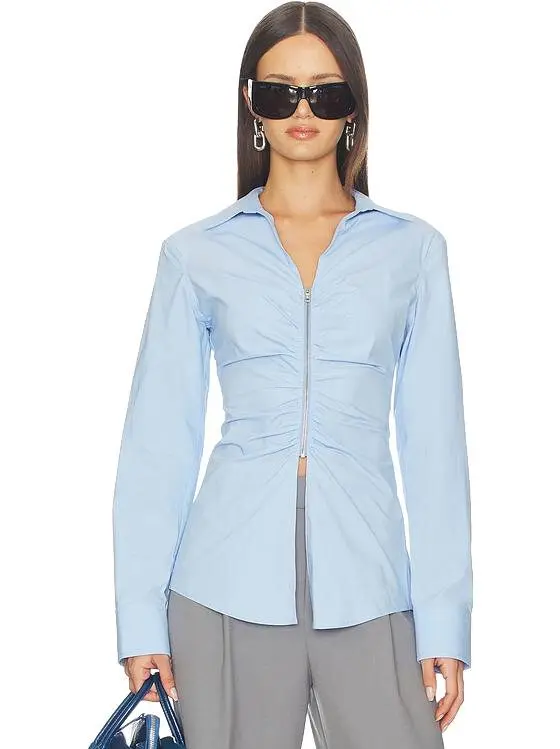 Alexander Wang Ruched Bust Shirt - Oxford Blue