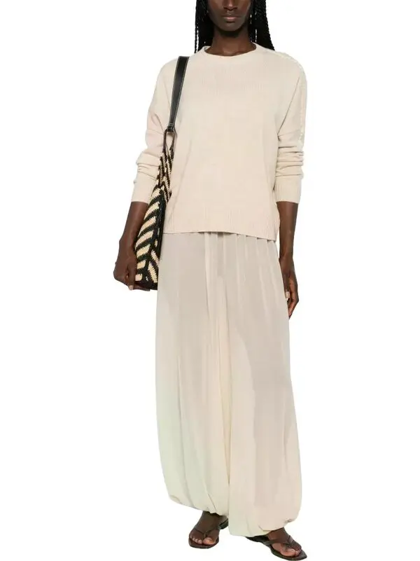 KUJTEN Amelina Whipstitch Detail Sweater - Neutrals