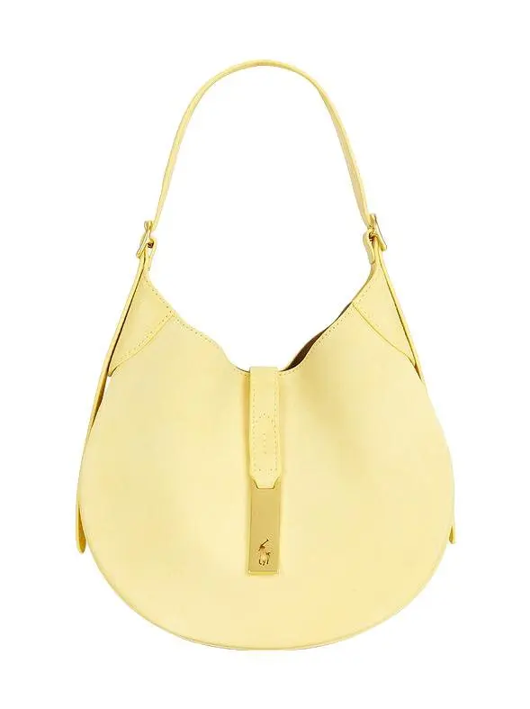 Polo Ralph Lauren Suede Small Shoulder Bag - Lemon Meringue
