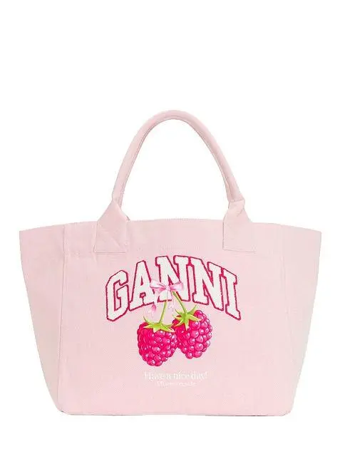 GANNI Medium Trapeze Shopper Bag - Egret