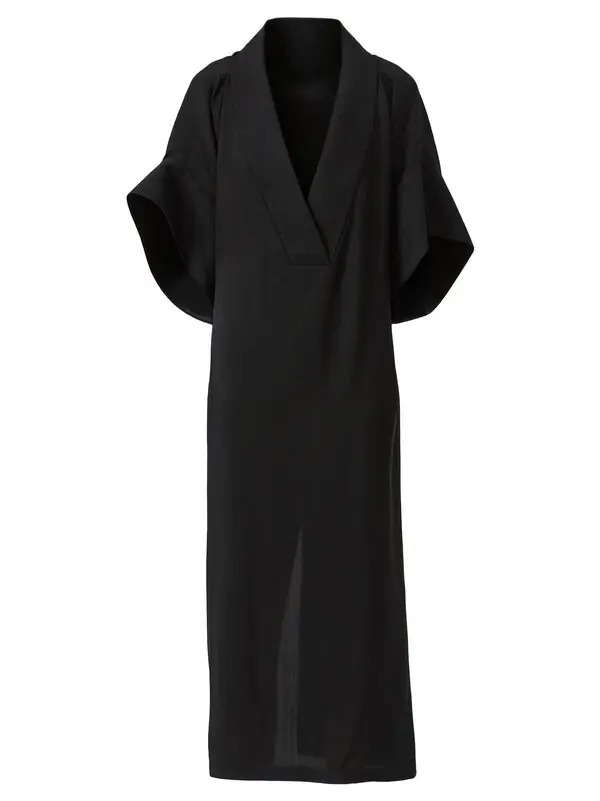KALLMEYER Calla Dress With Dramatic Sleeves And Plunging Neckline - Black
