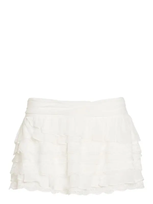 Amanda Uprichard Dallas Ruffle Lace Skort - Ivory