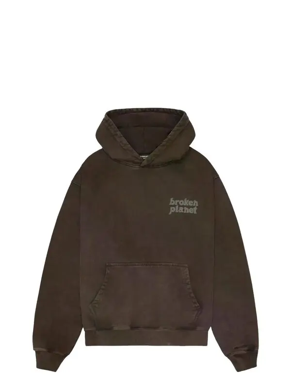 BROKEN PLANET Washed-effect Hoodie - Brown