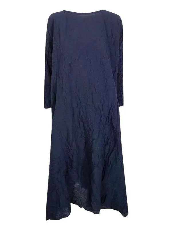 DANIELA GREGIS Crinkled Linen Dress - Blue