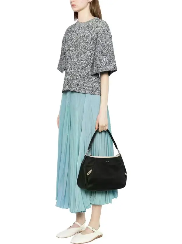 AGNES B. Medium Origami Shoulder Bag - Black