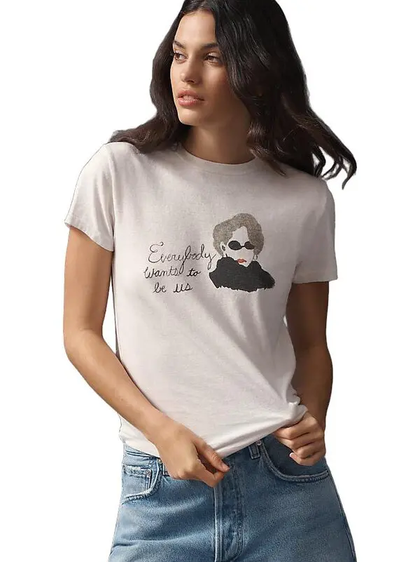 RE/DONE Classic Cotton T-shirt With Graphic Print - Vintage White