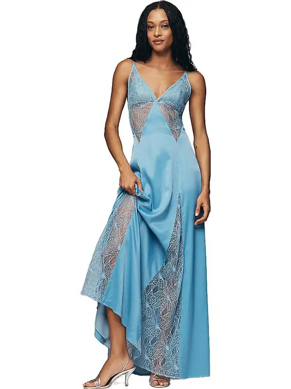 THIRD FORM Hale Lace Panel Maxi Dress - Tide