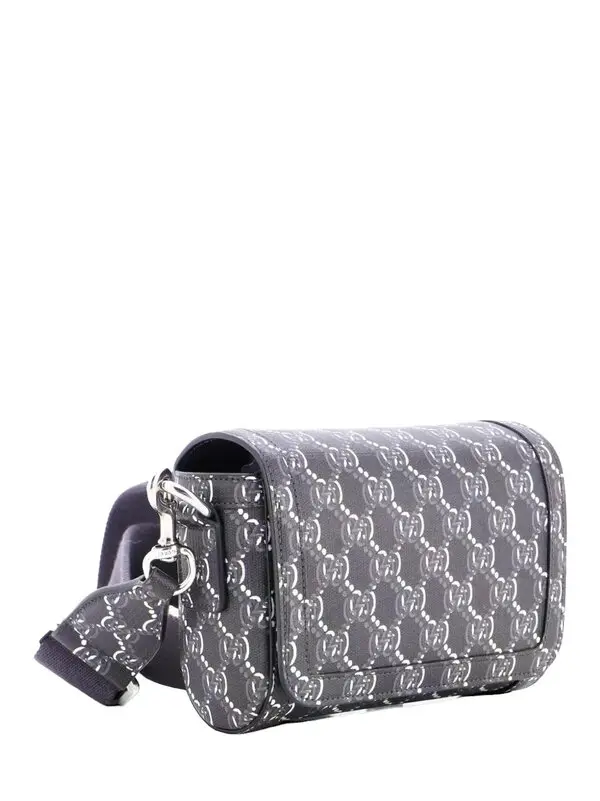 Gucci Gg Shadow Coated Canvas Mini Messenger Bag - Black