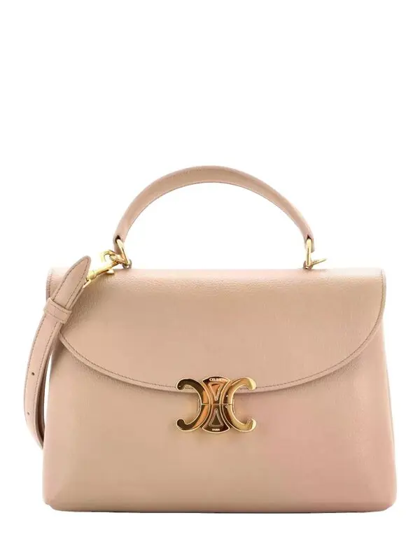 Celine Nino Top Handle Bag Leather Medium Satchel - Neutrals