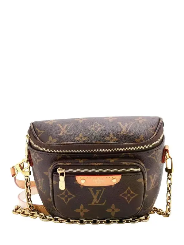LOUIS VUITTON Monogram Canvas Mini Belt Bag - Brown